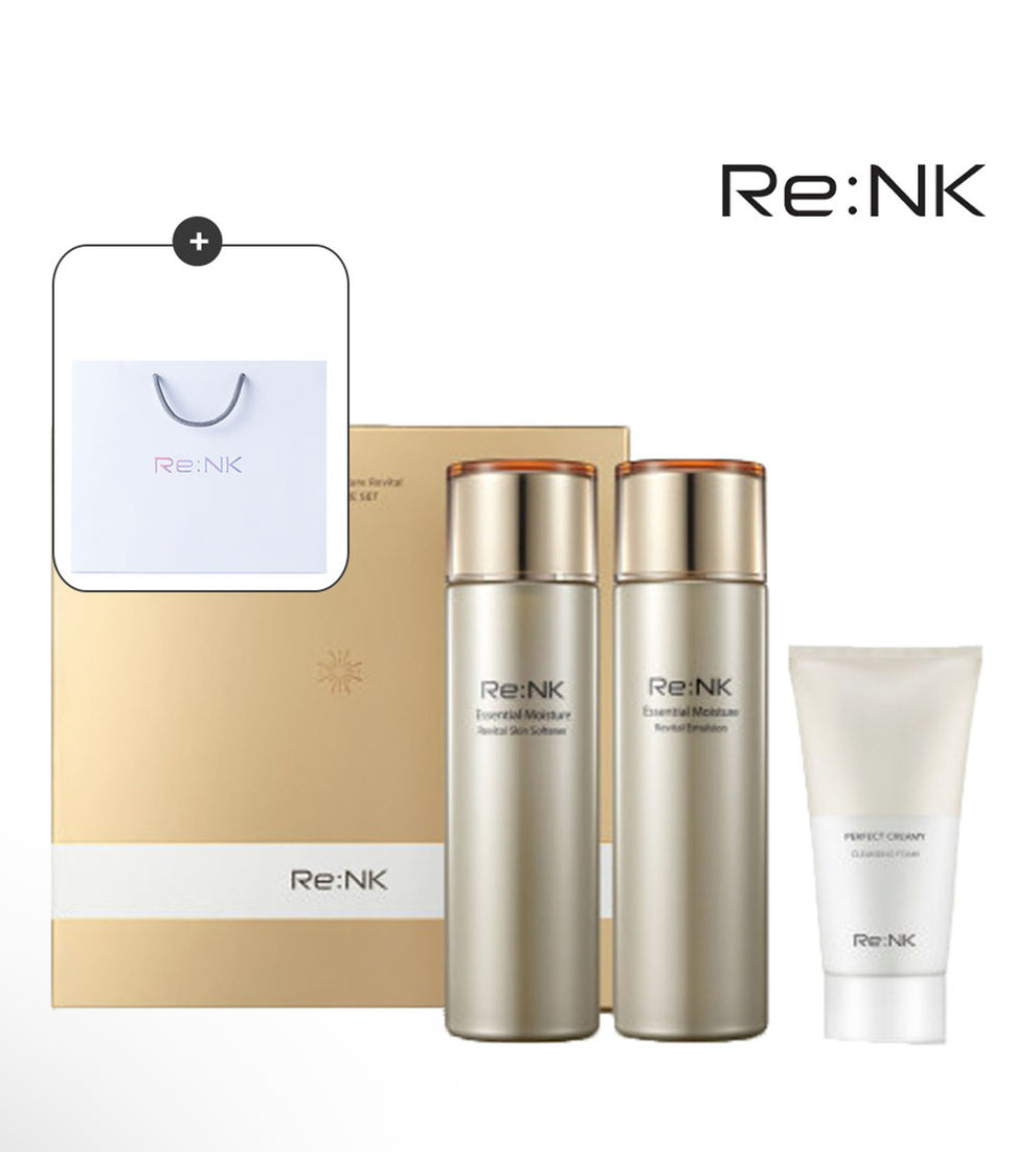 Re:NK Essential Moisture Revital Skin Care Set (Skin + Emulsion + Clea ...